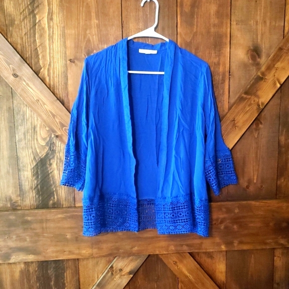 Studio Works | Sweaters | Petite Large Royal Blue Cardigan | Poshmark